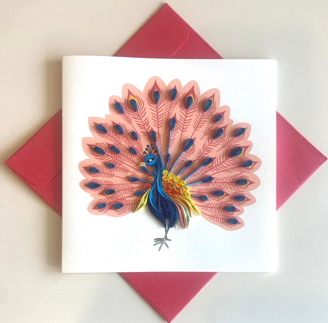 Peacock- Quilling Card, Art Paper, Greeting Card, Quilling Card, Craft ...