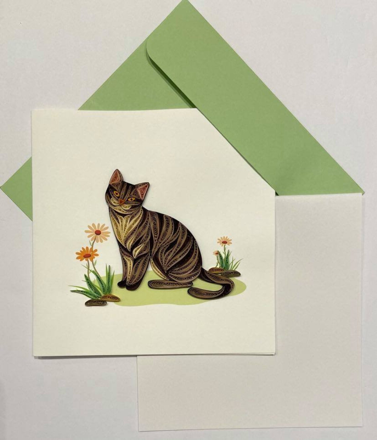 Cat Quilling Card Art Paper Greeting Card Quilling Card - Etsy