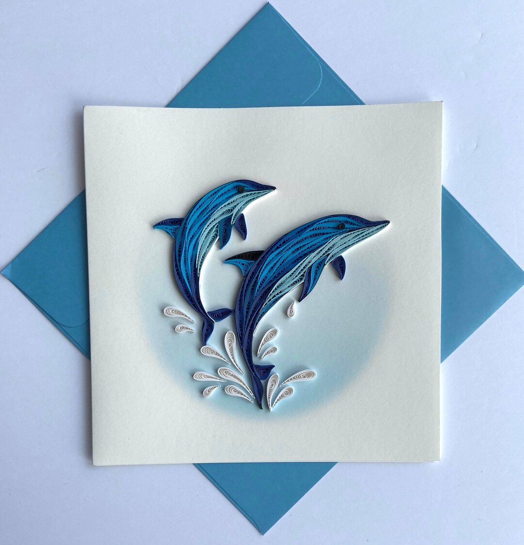 Dolphin Quilling Card, Art Paper, Greeting Card, Quilling Card, Craft ...