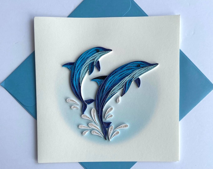Dolphin Quilling Greeting Card - Etsy