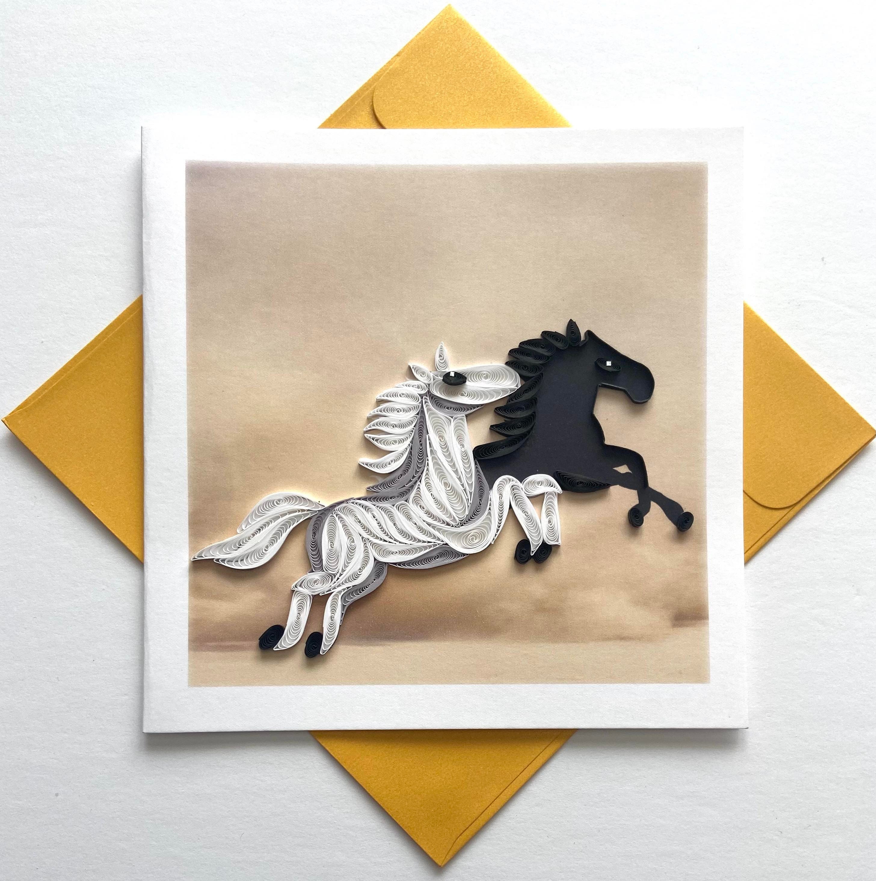 Horse - Quilling Card - Etsy