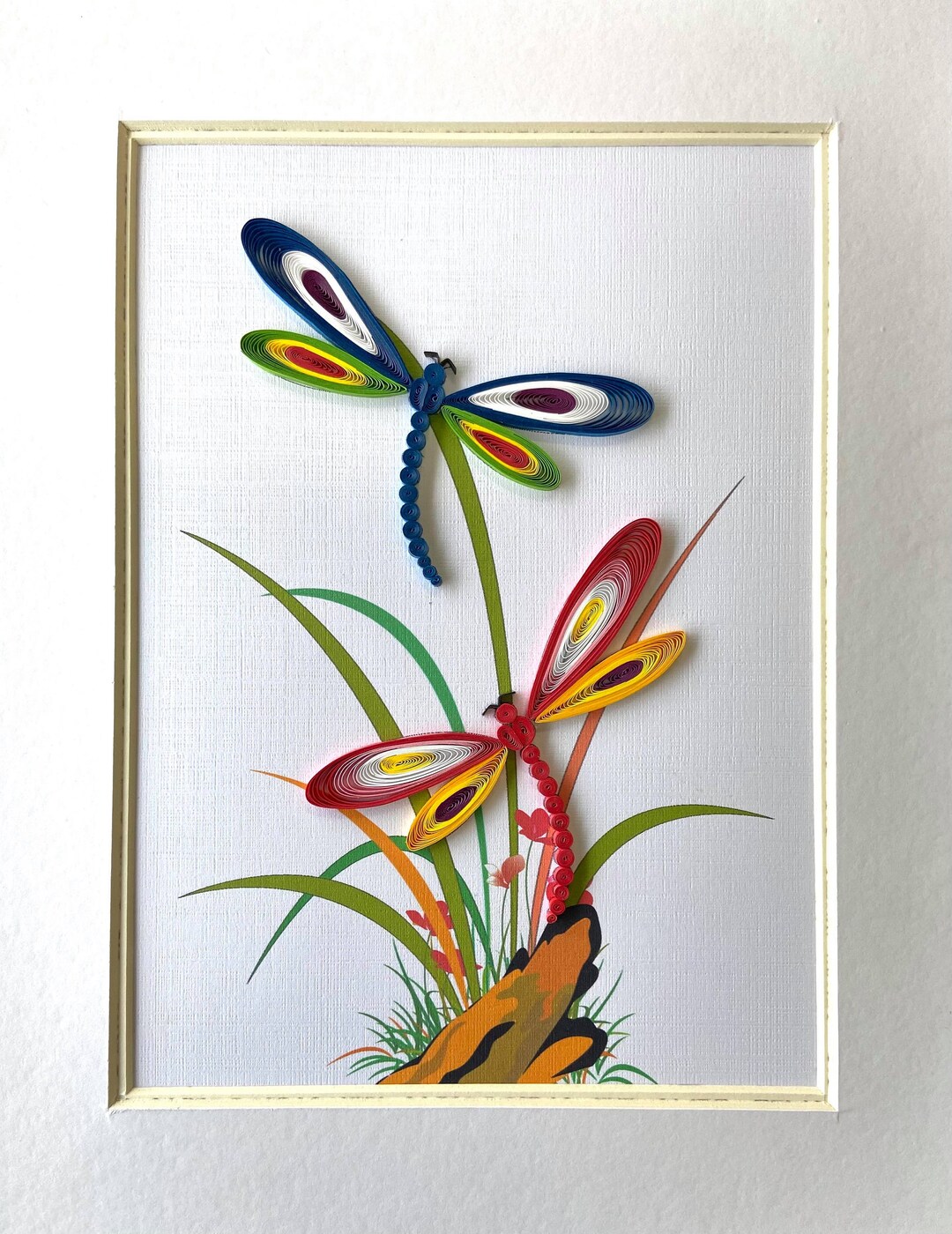 Dragonfly - Quilling Picture Card - Etsy