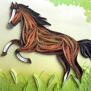 Horse Quilling Card, Art Paper, Greeting Card, Quilling Card, Craft ...