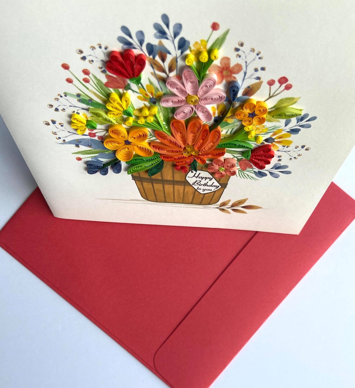 Birthday Barrel Quilling Card, Art Paper, Greeting Card, Quilling Card ...