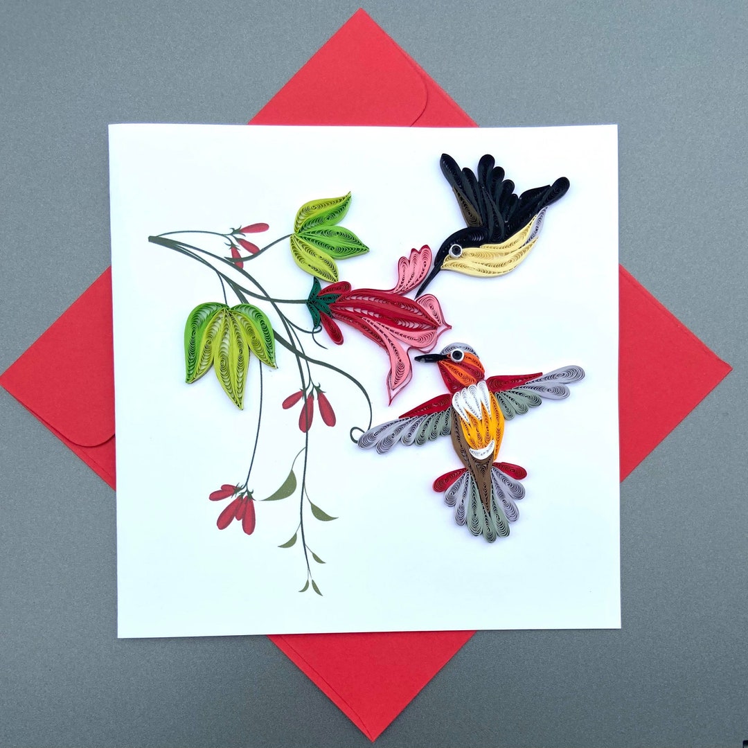Humming Bird - Quilling Card - Etsy
