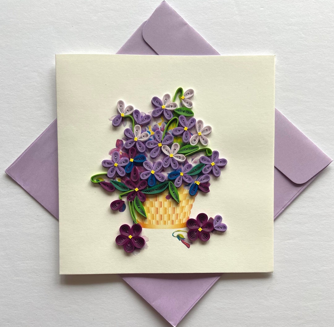 Flower- Quilling Card, Art Paper, Greeting Card, Quilling Card, Craft ...