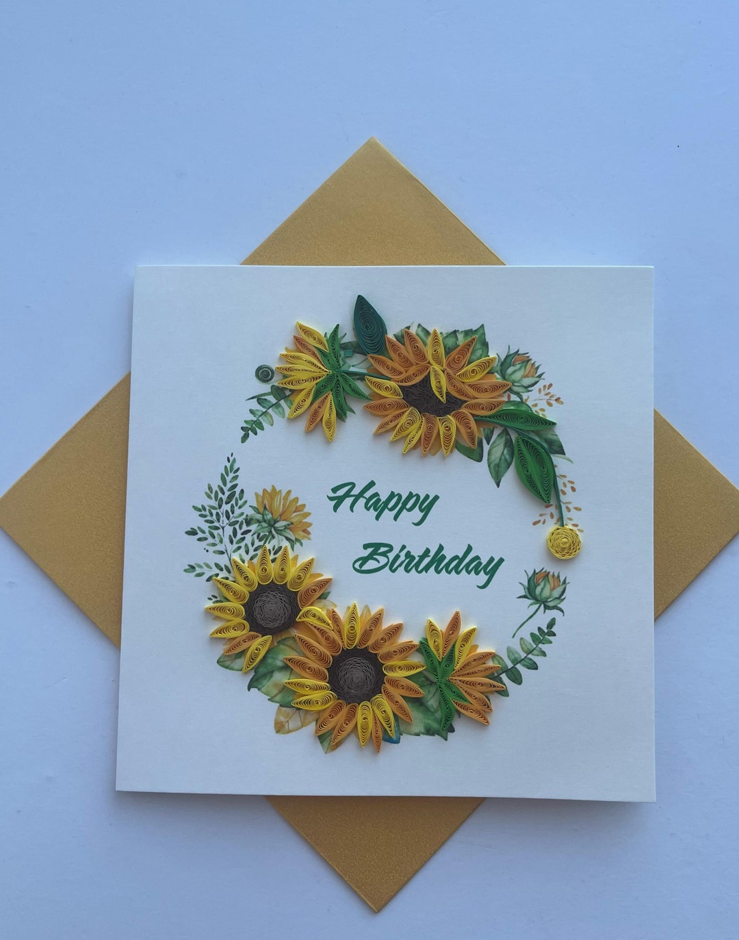 Happy Birthday - Quilling Card, Art Paper, Greeting Card, Handmade Card ...
