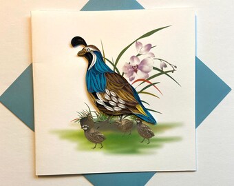 Bird Feeder Card Quilling Greeting Card Handmade Greeting - Etsy