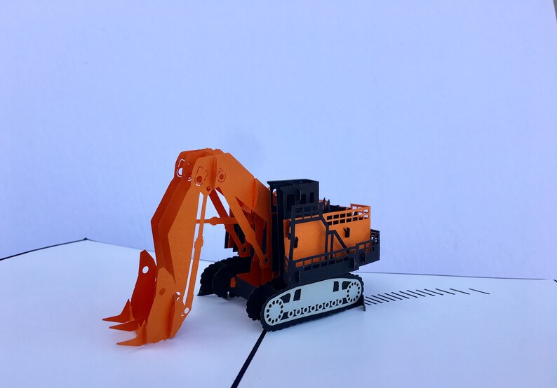Excavators- Pop up Card, Art Paper, Greeting Card, Quilling Card, Craft ...