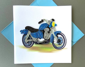 Motorcycle Quilling Card - Etsy