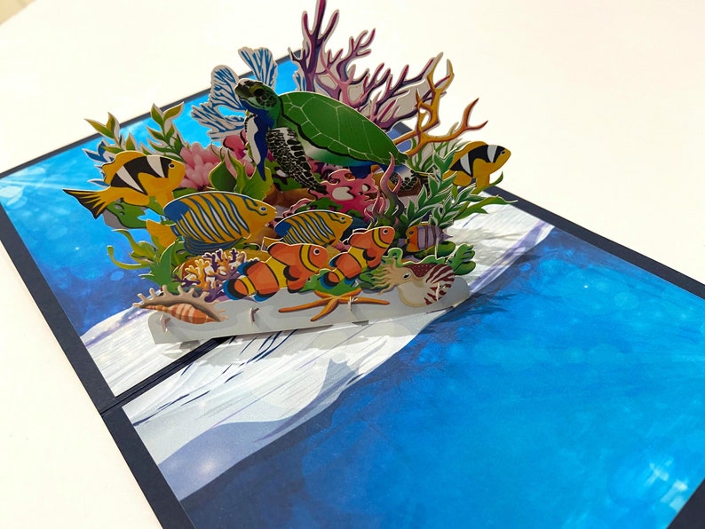 COMBINE Quilling & Pop up Card Turtle Card Art Paper | Etsy