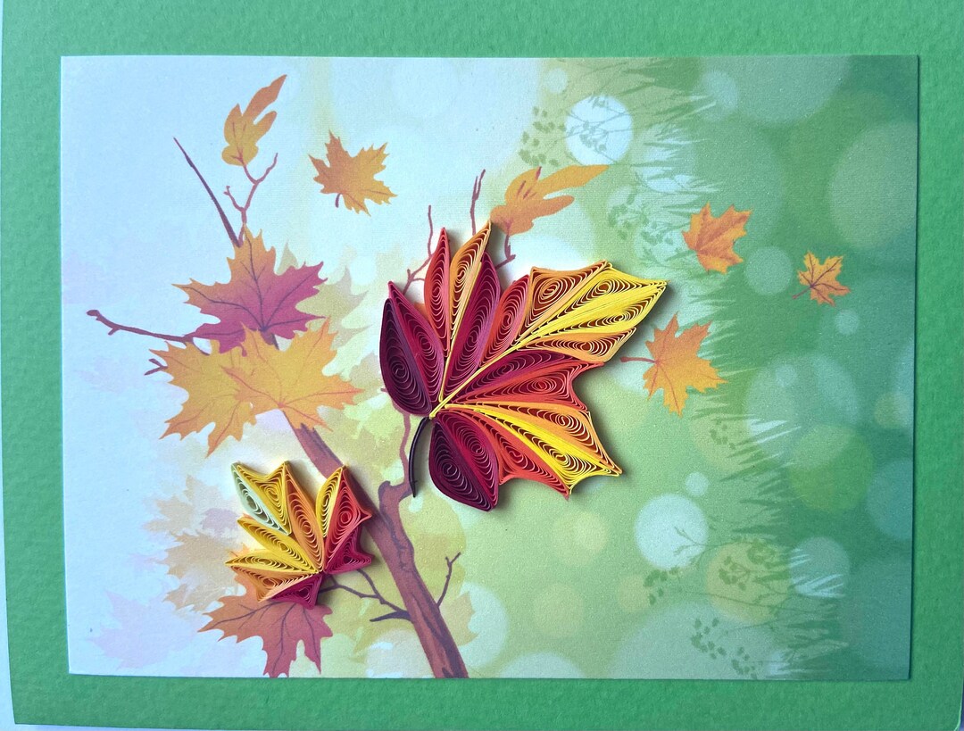 COMBINE- Quilling & Pop up Card- Maple Leaf - Etsy
