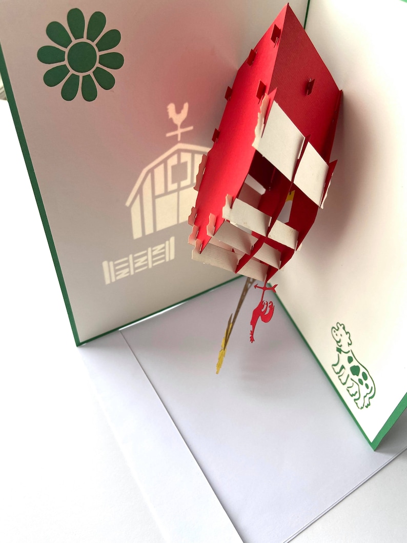 Farm Pop up Card Art Paper Greeting Card Quilling Card - Etsy