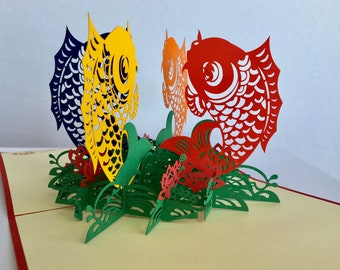 Fish Pop up Card - Etsy