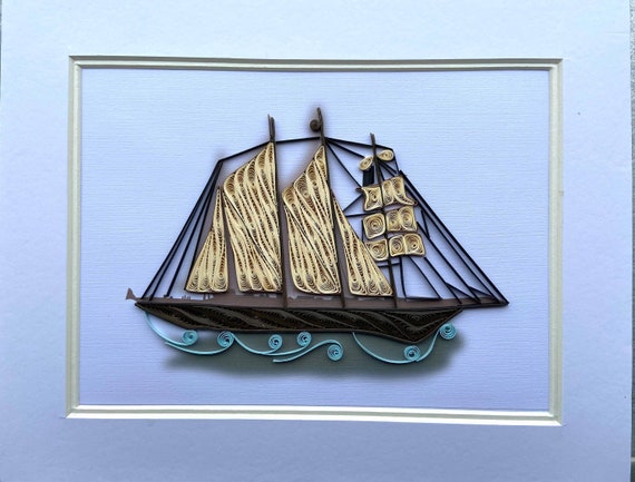 Boat Quilling Picture - Etsy Canada