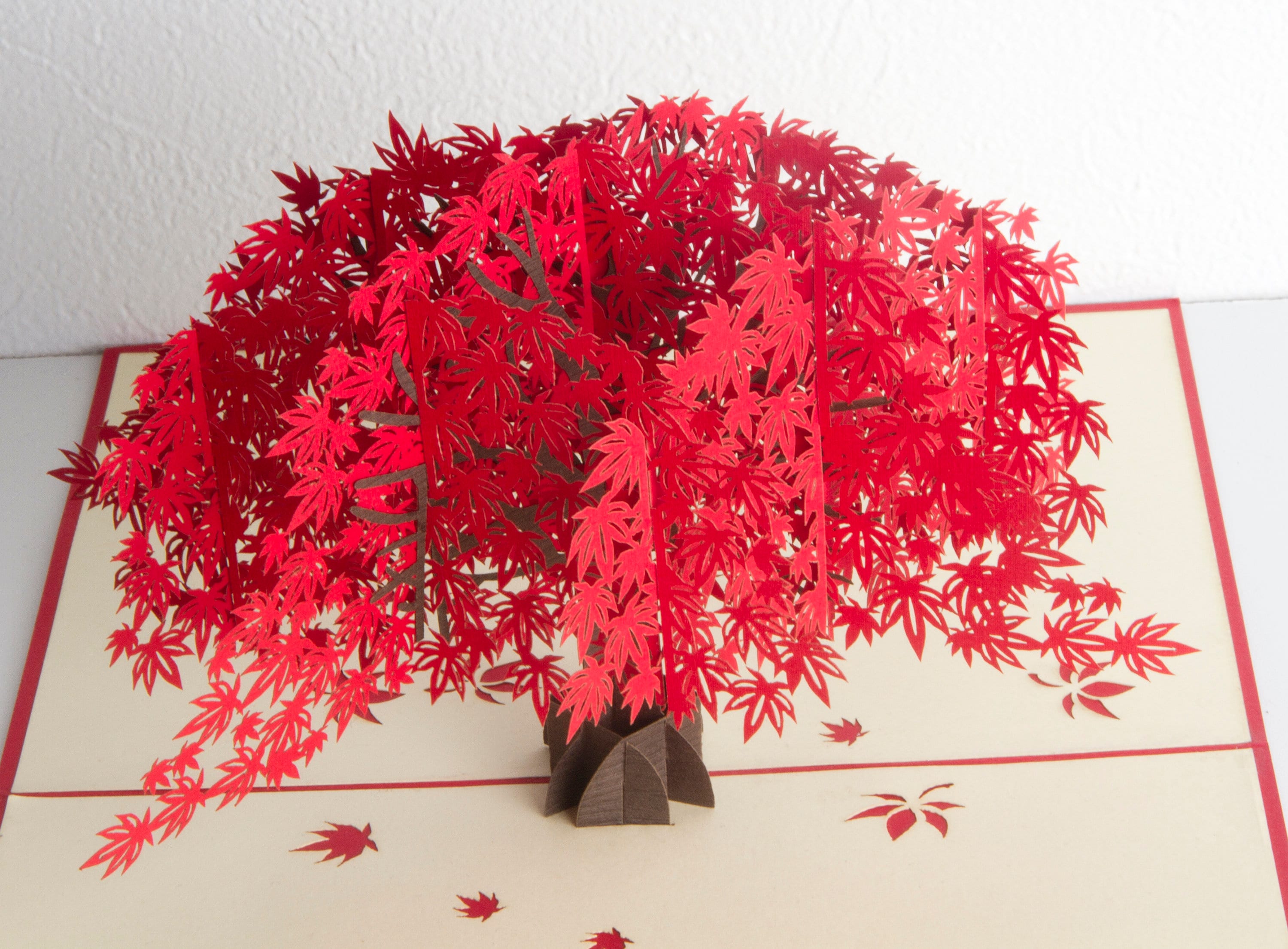 Japanese Maple Pop up Card Art Paper Greeting Card - Etsy