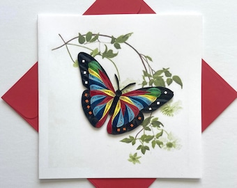 Butterfly Quilling Card Art Paper Greeting Card Quilling - Etsy