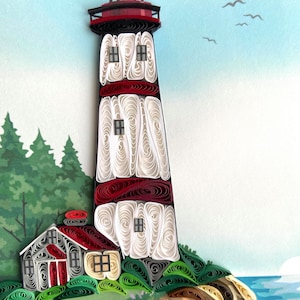 Lighthouse Quilling Card, Art Paper, Greeting Card, Quilling Card ...