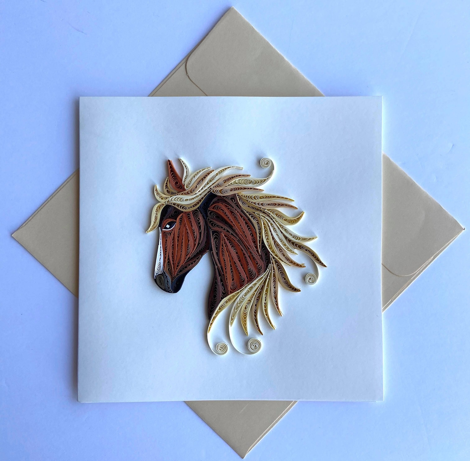 Horse Quilling Card, Art Paper, Greeting Card, Quilling Card, Craft ...
