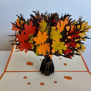 Fall Leaves - Pop up Card, Art Paper, Greeting Card, Quilling Card ...