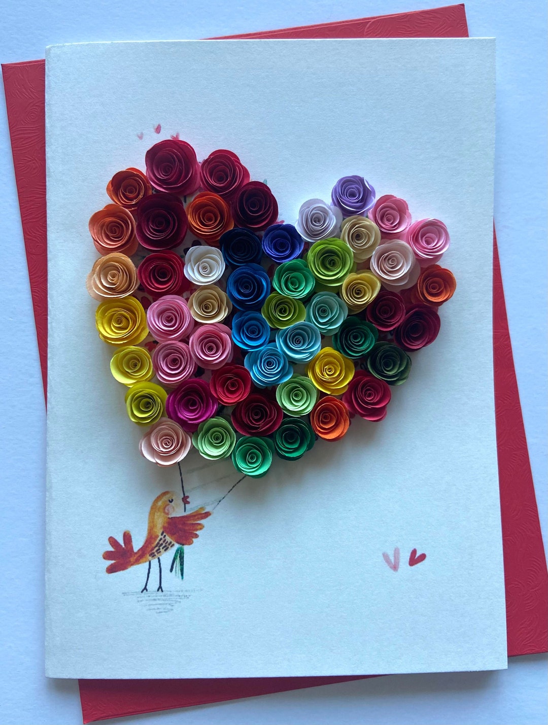 3D Flower - Handmade Card, Art Paper, Greeting Card - Etsy