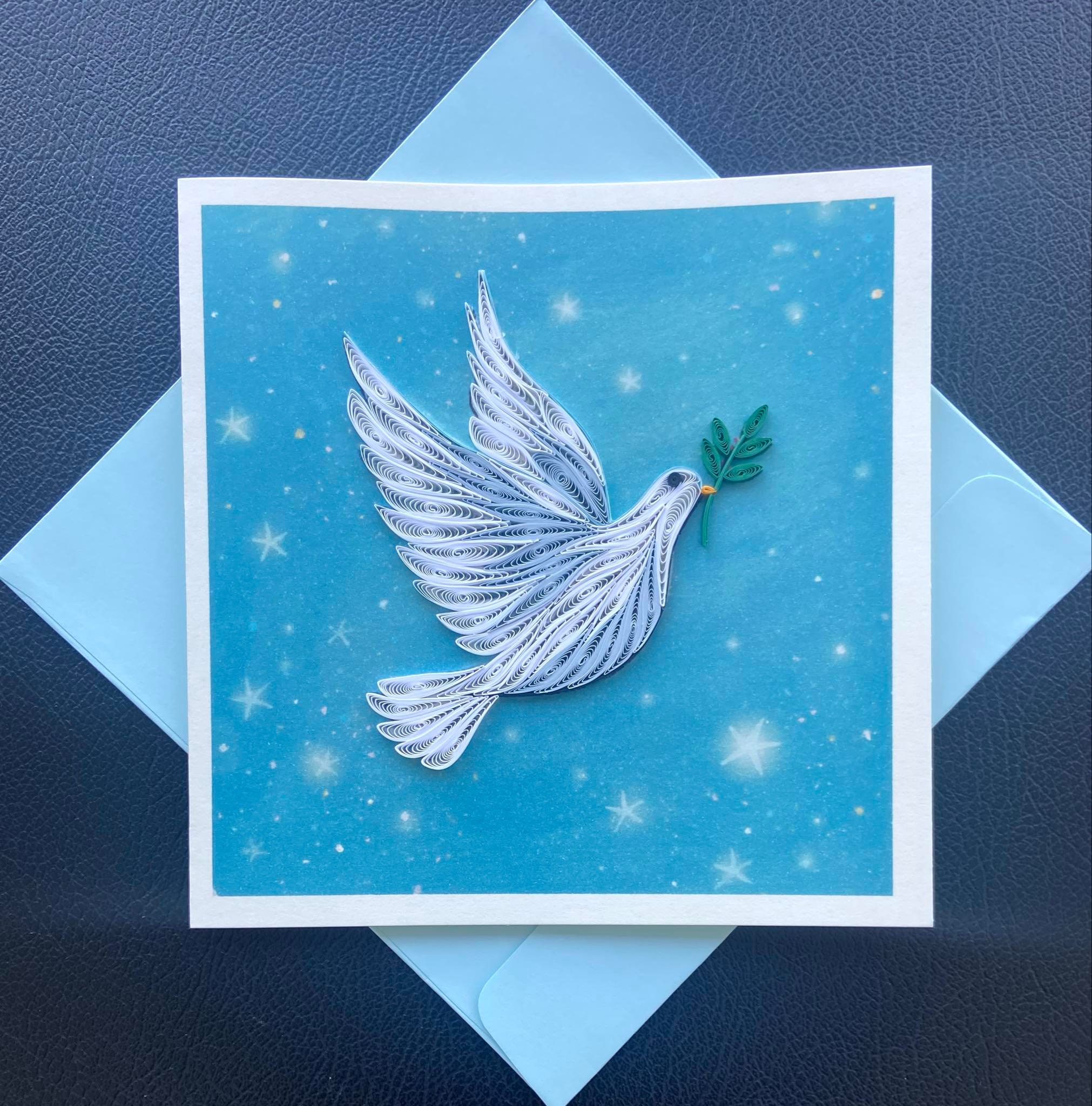Dove Bird Quilling Card, Handmade Card, Greeting Card - Etsy