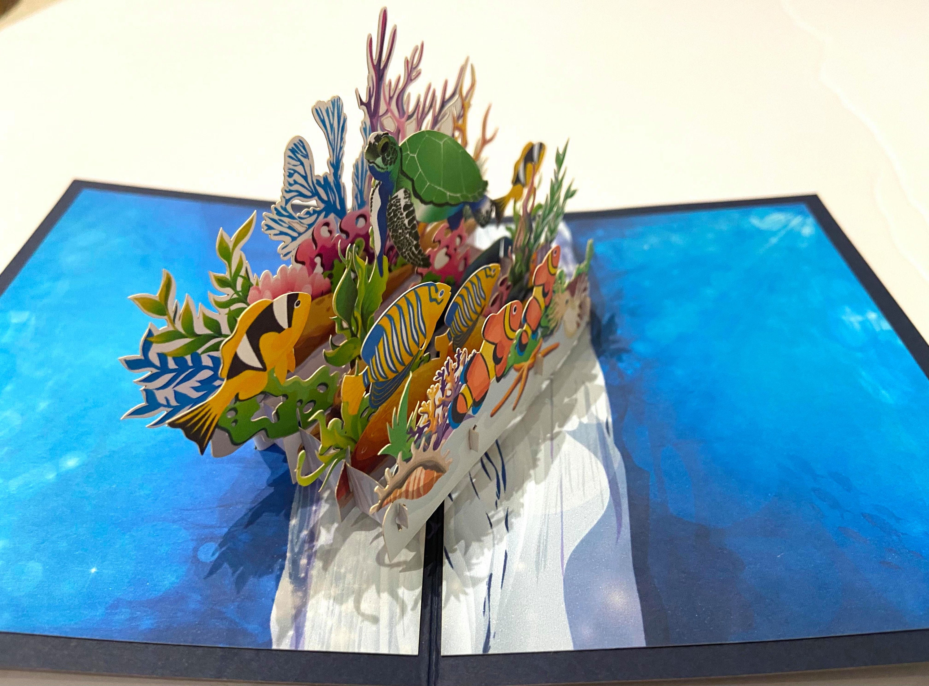 COMBINE Quilling & Pop up Card Turtle Card Art Paper | Etsy