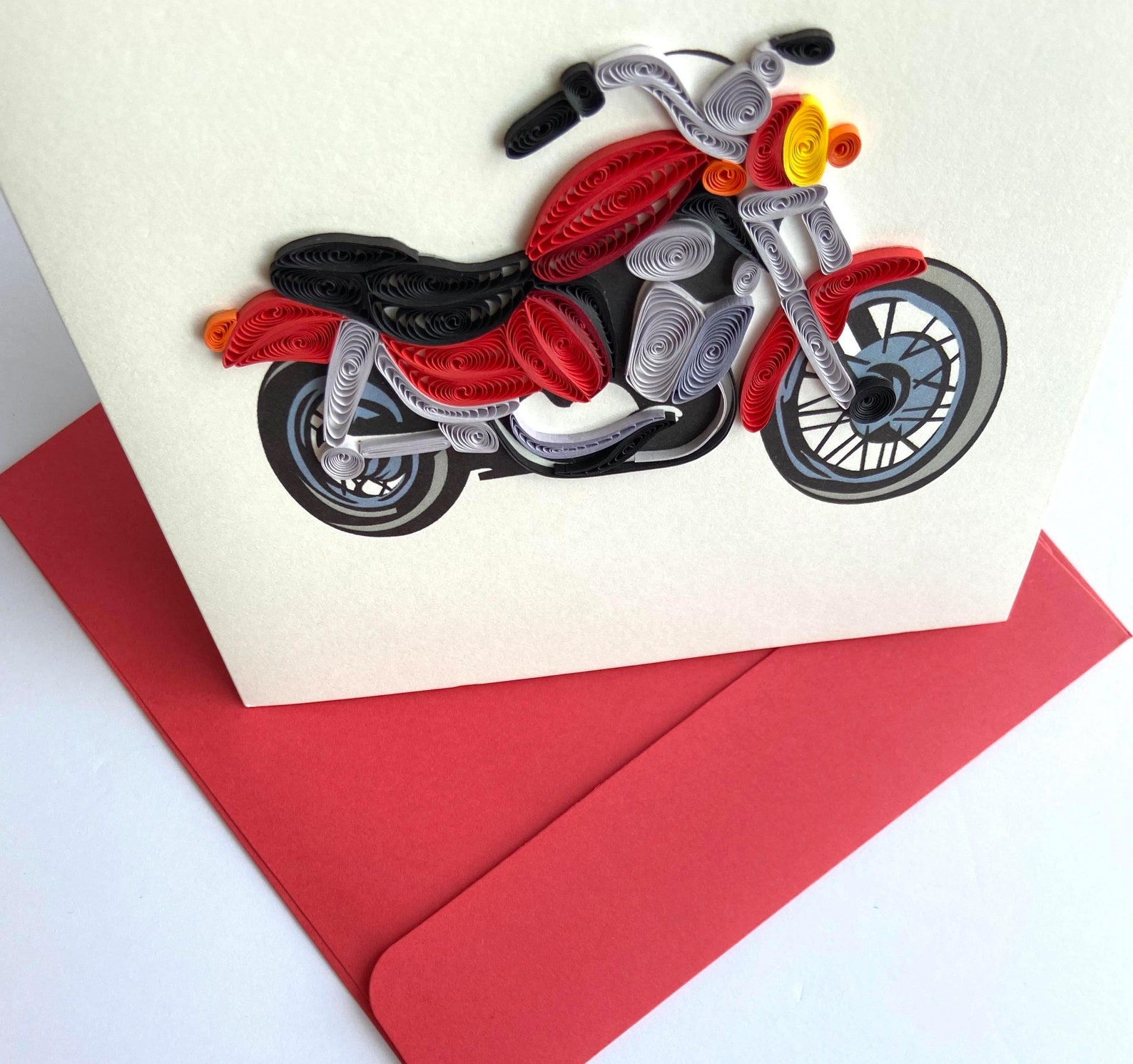 Motorcycle - Quilling Card - Etsy