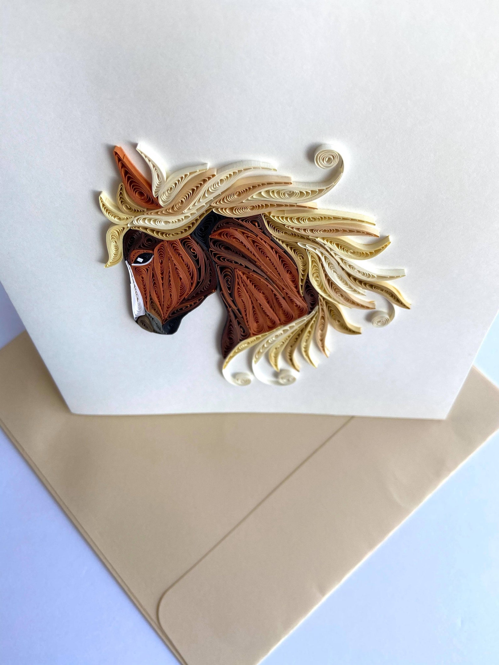 Horse Quilling Card, Art Paper, Greeting Card, Quilling Card, Craft ...
