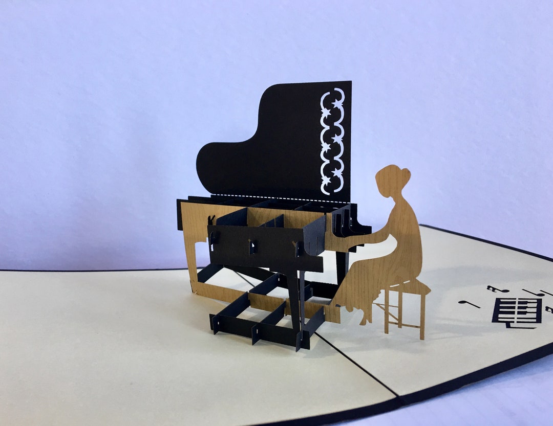 Piano Pop up Card - Etsy Canada