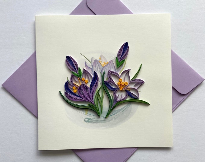 Flower Quilling Card Art Paper Greeting Card Quilling Card - Etsy