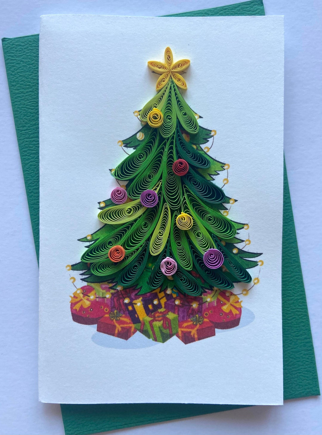 Christmas Card- Quilling Card, Handmade Card ( Small Size) - Etsy UK