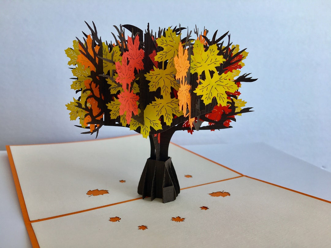 Fall Leaves - Pop up Card, Art Paper, Greeting Card, Quilling Card ...