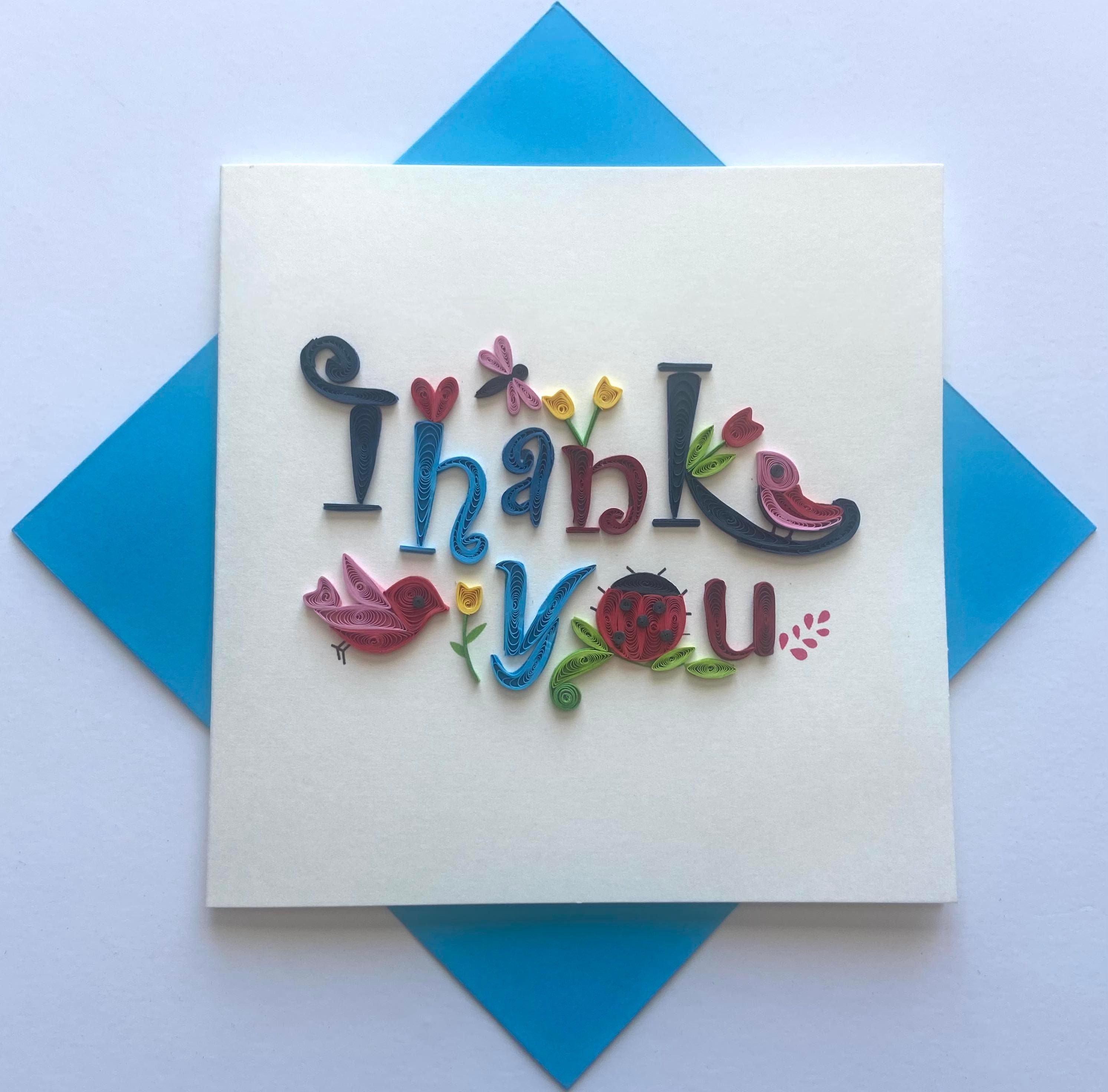 Paper Quilling Thank You Cards