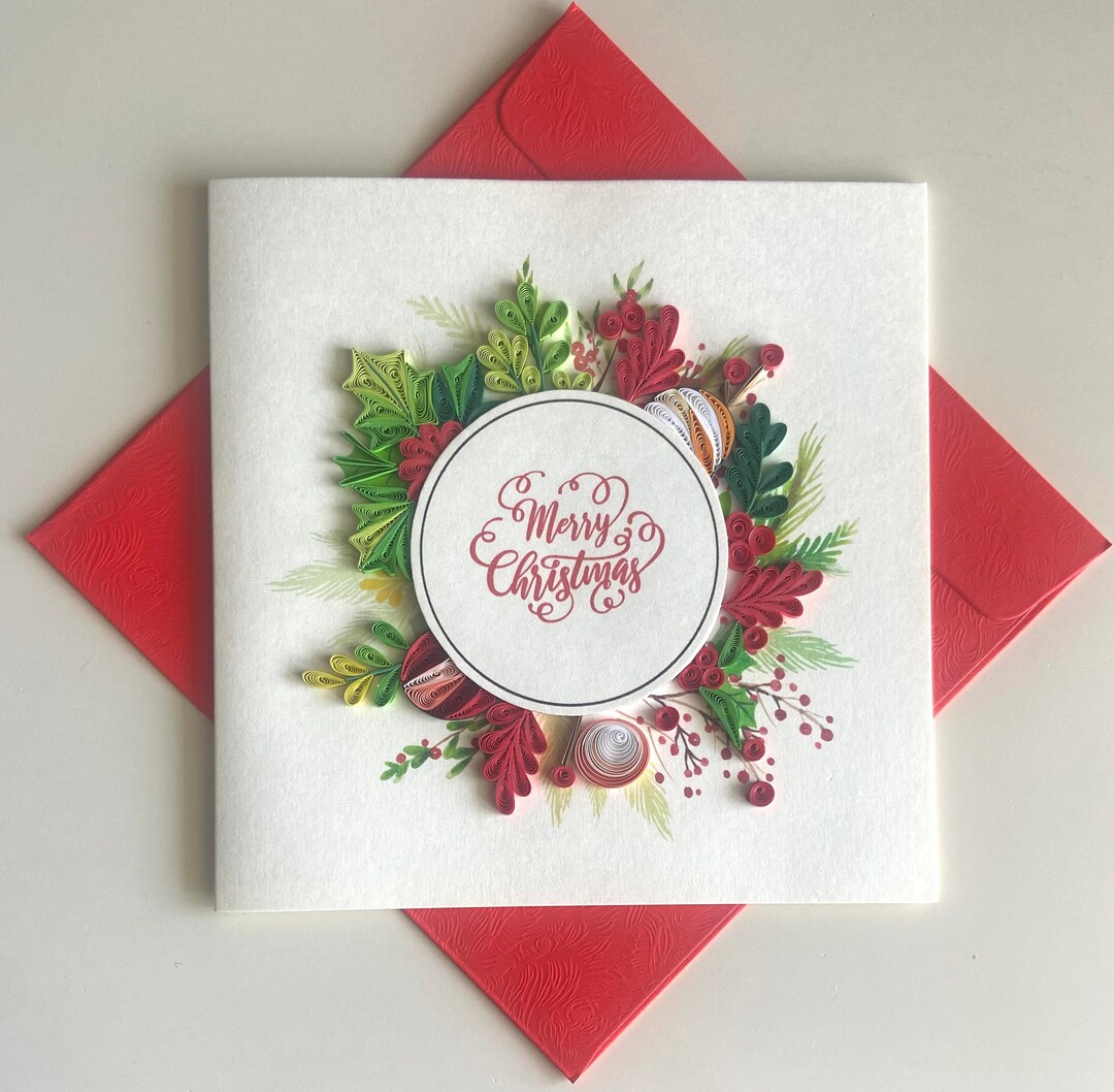 Christmas - Quilling Card, Art Paper, Greeting Card, Handmade Card - Etsy