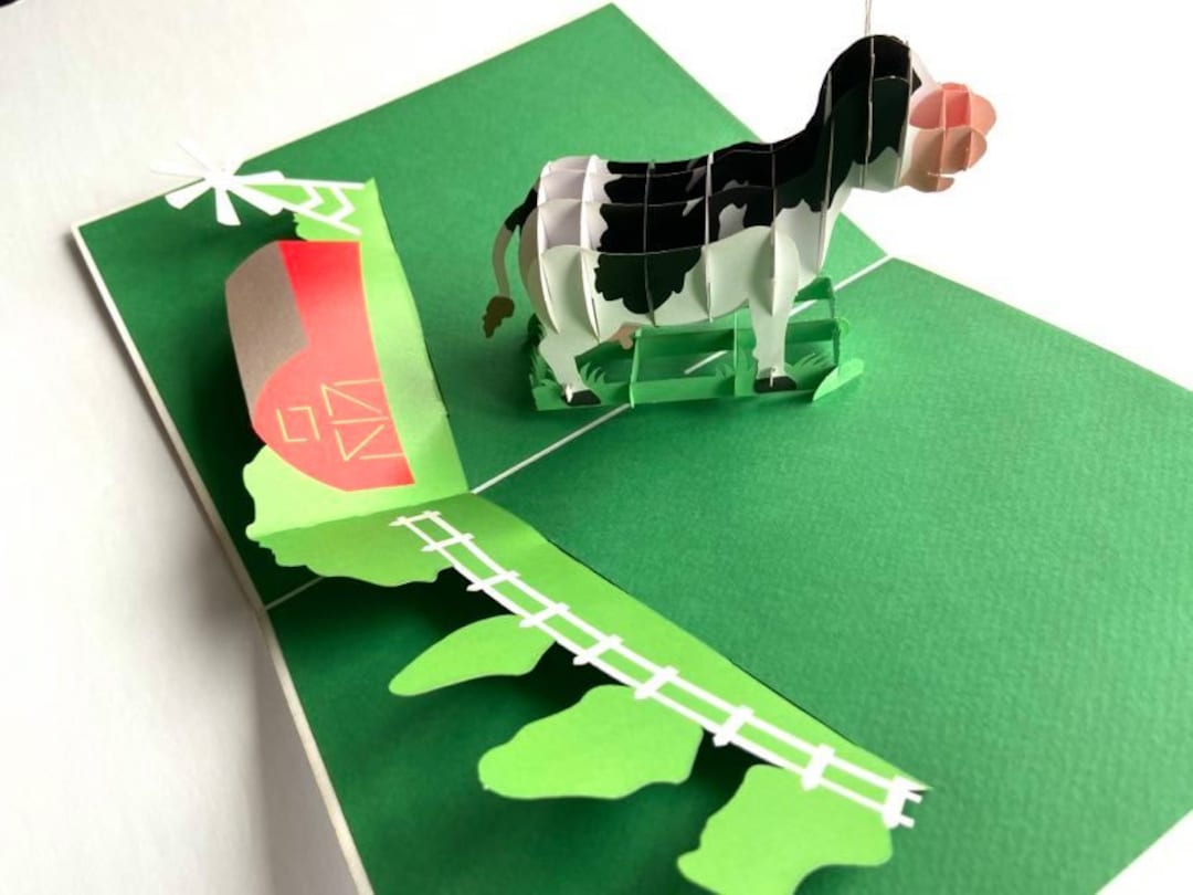 Cows - Pop up Card - Etsy