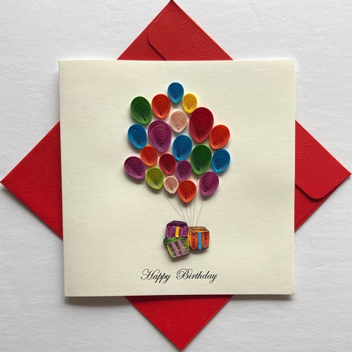 Happy Birthday Quilling Greeting Card - Etsy