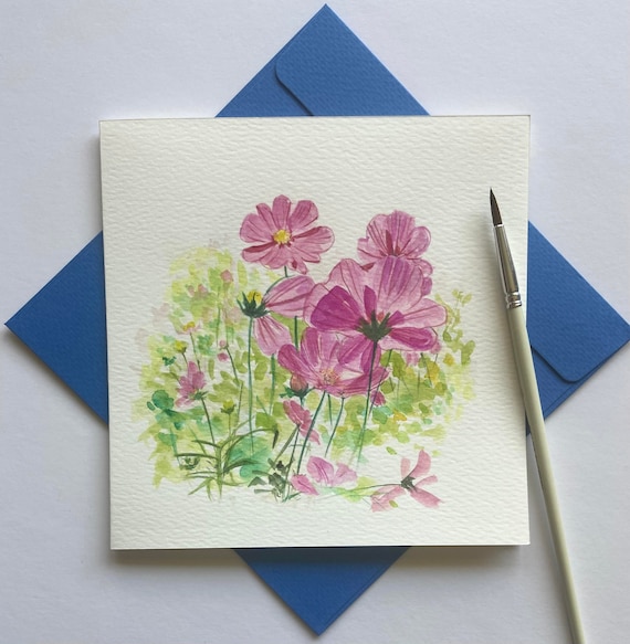 Hand Painting Card Greeting Card Handmade Card - Etsy