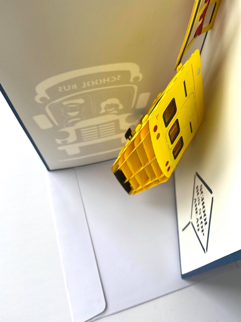 School Bus Pop up Card Art Paper Greeting Card Quilling - Etsy