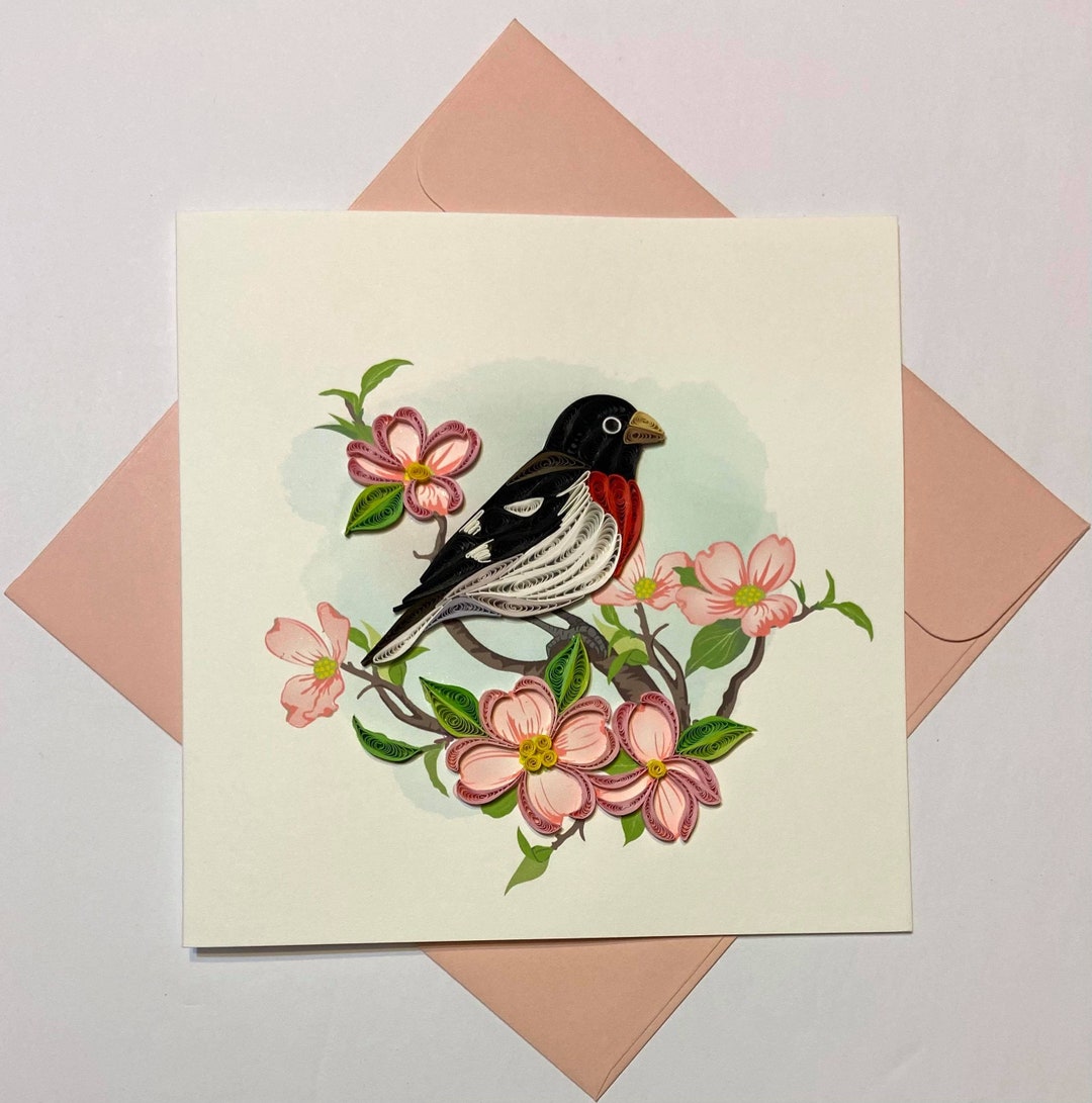 Bird - Quilling Card - Etsy
