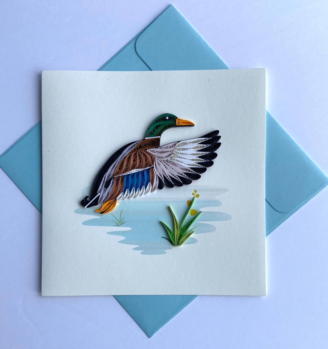Duck - Quilling Card - Etsy