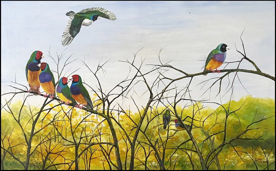 Bird- Oil Hand Painting - Etsy