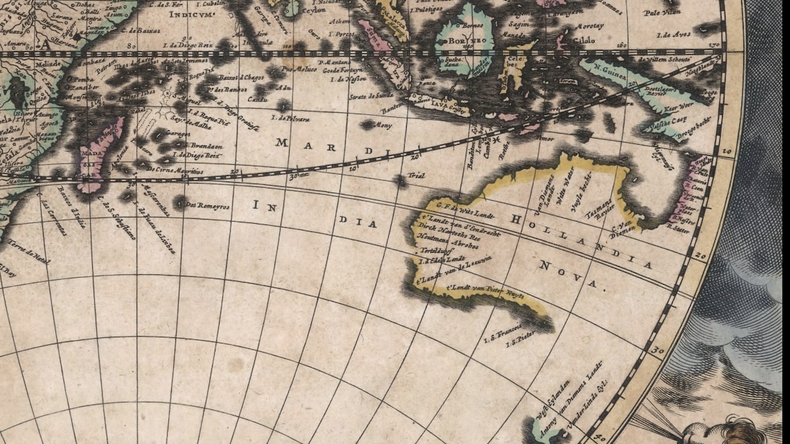 1667 Map of the World, Nieuwe Werelt Kaert, Antique Map, Atlas Map ...