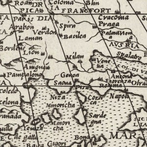 1568 Map of the World. Tartaria, Moscovia, Polonia, Scotia, Castilia ...