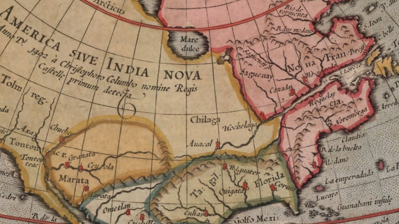 1623 America Sive India Nova, Marata, Asia, Tartaria, Rvssia, Evropa ...