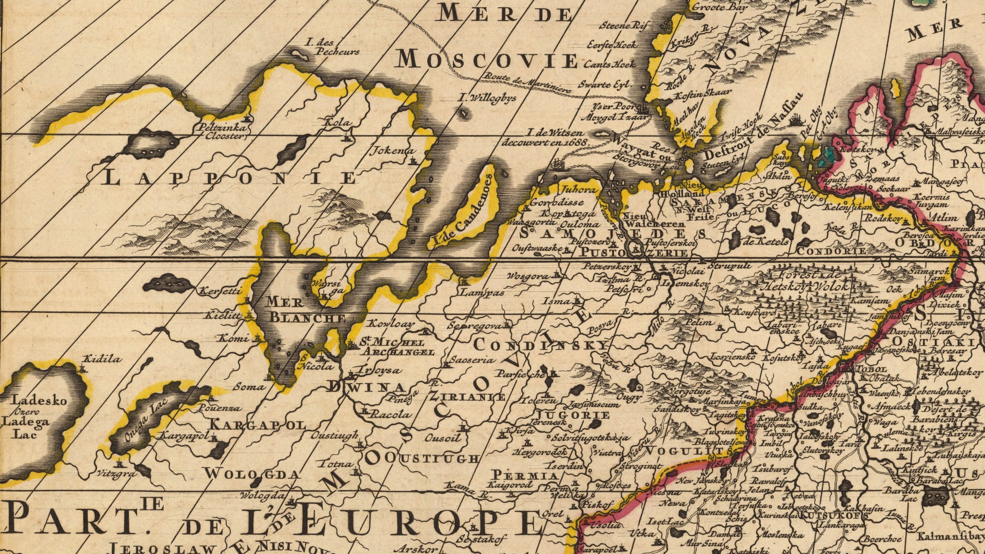 1708 Map of Grande Tartarie, Tartaria, Caspian Sea, China, Korea, Japan ...