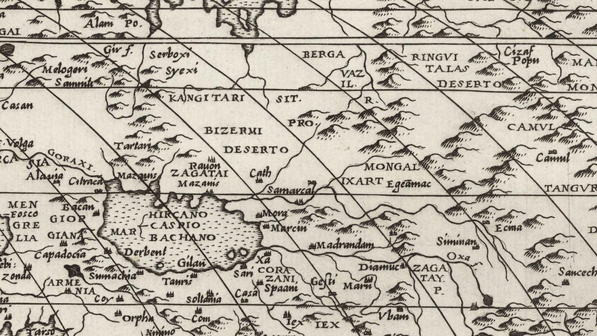 1568 Map of the World. Tartaria, Moscovia, Polonia, Scotia, Castilia ...