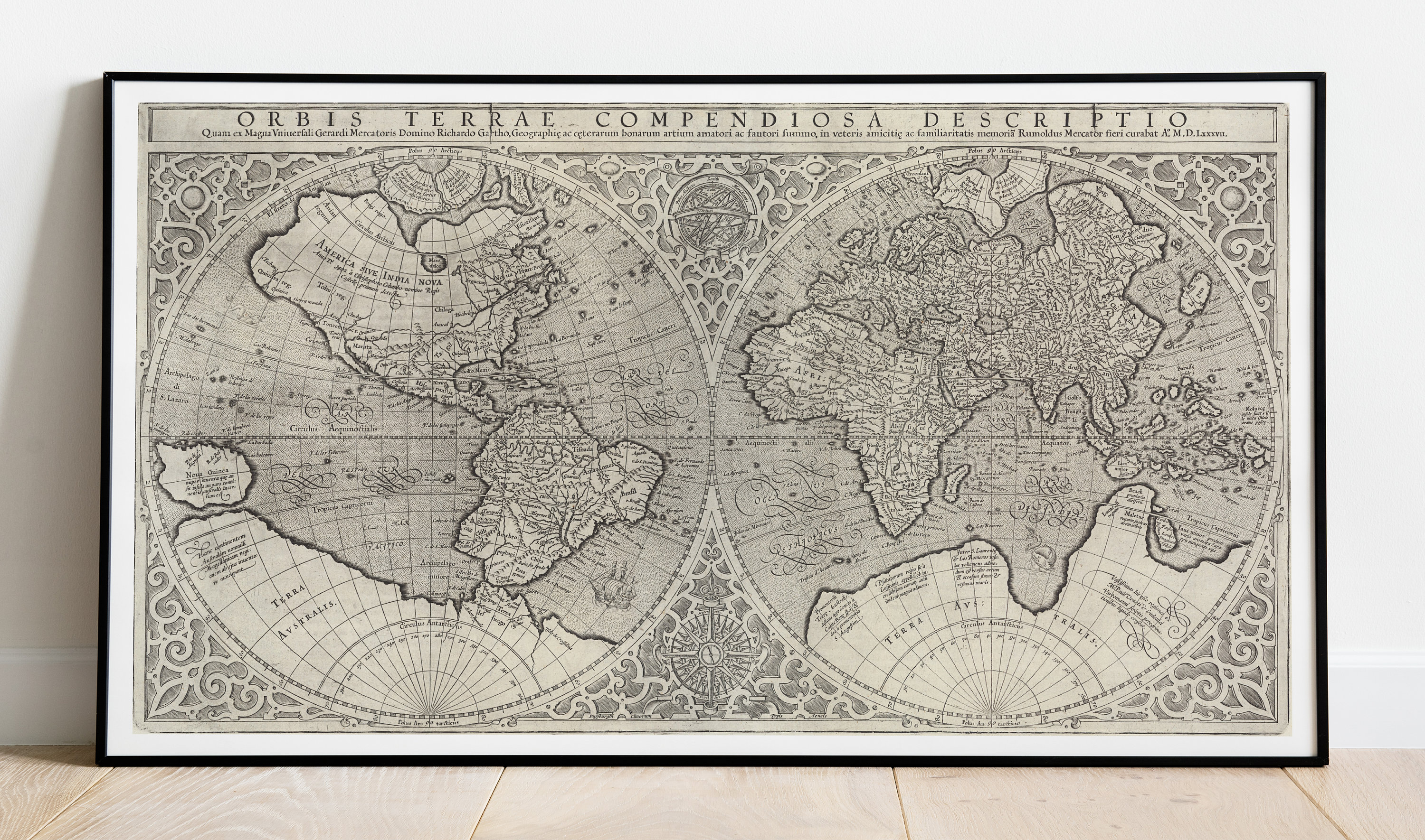 1607 Map, Atlas, Atlas Map, Mercator, Map of the World, America ...