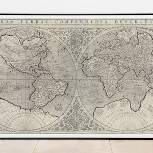 Antique Maps Set 9 Pcs, 1450-1618, Map of the World, Antique Map, Atlas ...