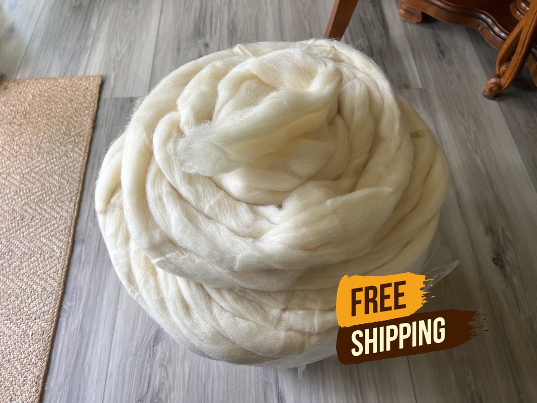 1lb on Sale Wool Roving - Natural White, Gray, Mocha Corriedale Wool ...